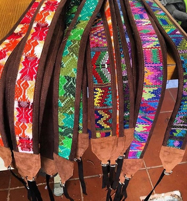 Beautiful Camera Straps made from Leather & Vintage Guatemala Fabrics ...